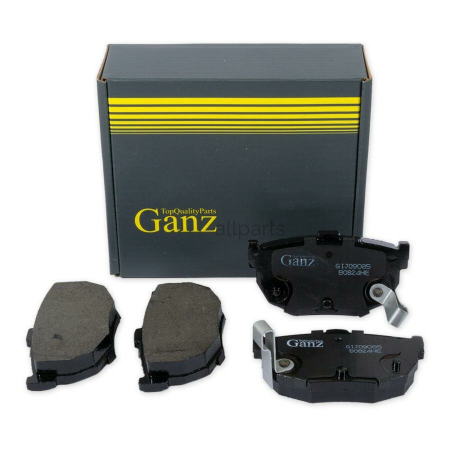 GANZ GIJ09085 Колодки тормозные задние для KIA CERATO 1.5, 1.6, 2.0, 1.6CRDI 15" 03- GANZ GIJ09085