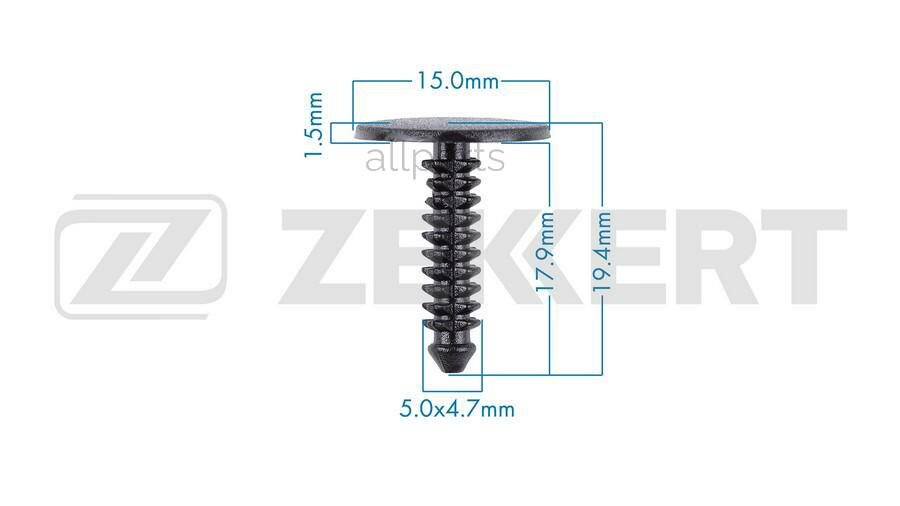 ZEKKERT BE-3766 Клипса крепёжная General Motors (миним. кол-во заказа 10 шт)