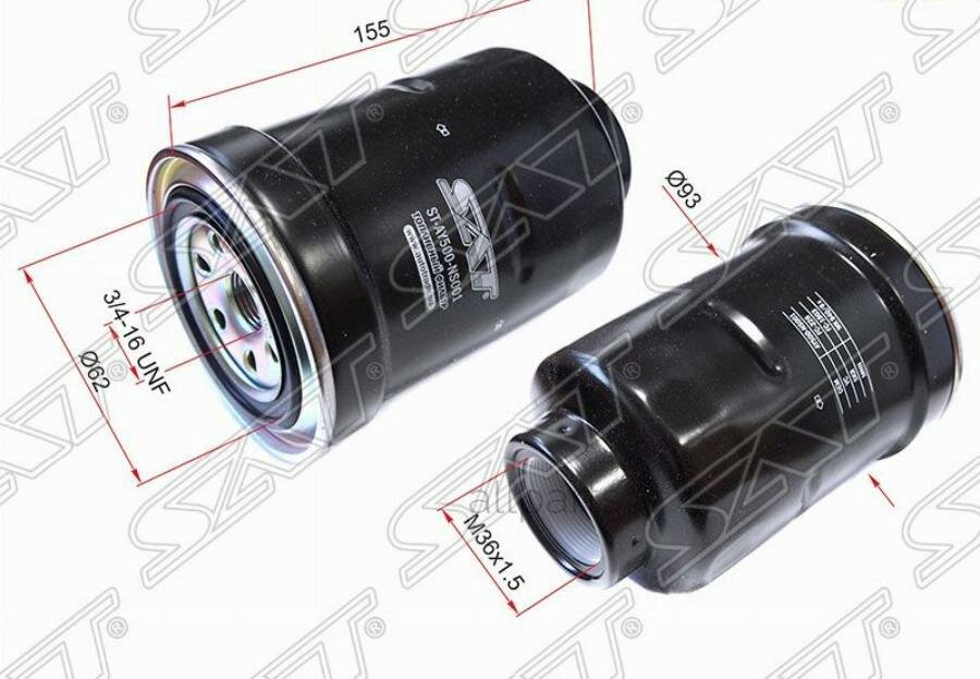 SAT ST-AY500-NS001 Фильтр топливный Nissan Almera 95-06 / Pathfinder 99-04