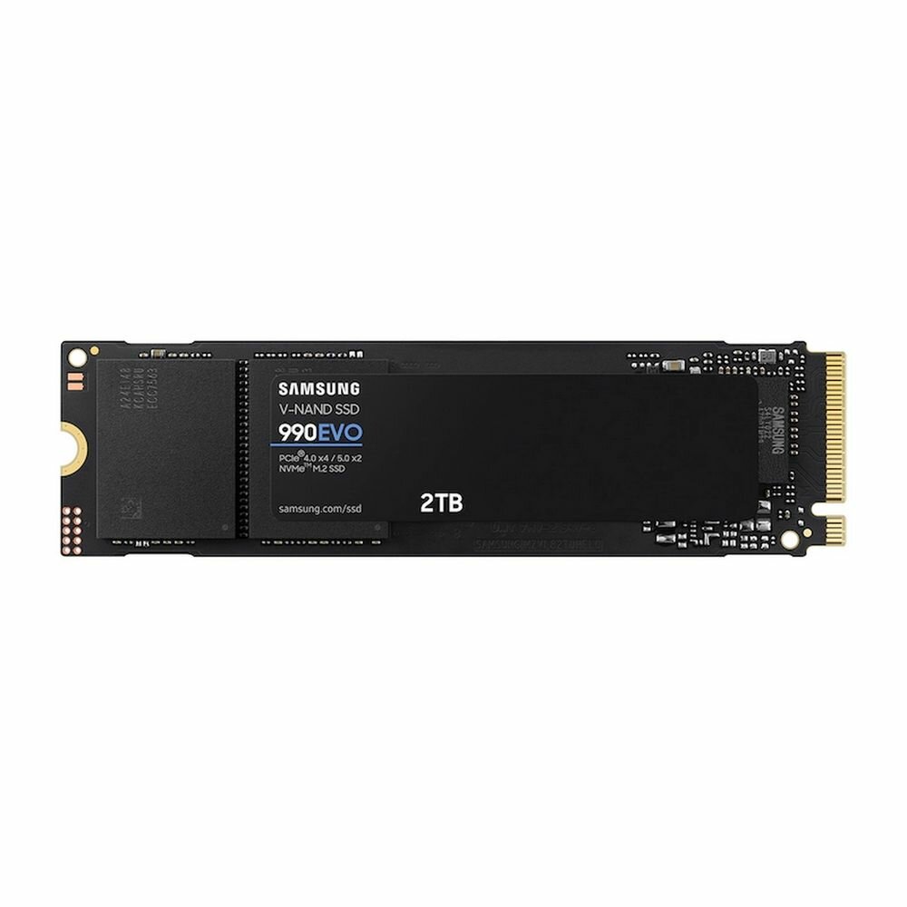 Твердотельный накопитель SSD Samsung M.2 2280 2TB 990 EVO NVMe 2.0, PCIe 4.0 x4, V-NAND TLC, R/W 5000/4200MB/s, IOPs 700 000/800 000, TBW 1200, DWPD 0.33