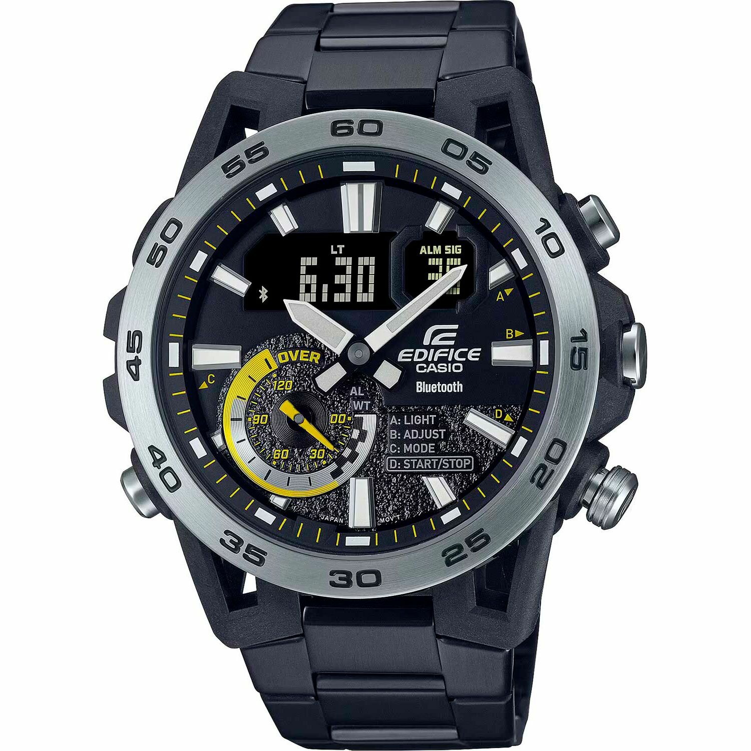 Наручные часы CASIO, черный, серебряный, желтый