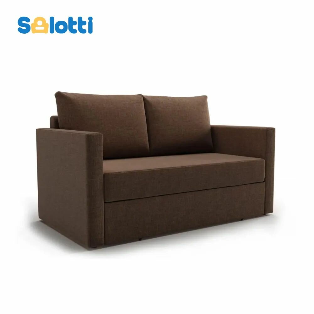 Диван-кровать раскладной Salotti альфа рогожка Шифт коричневый