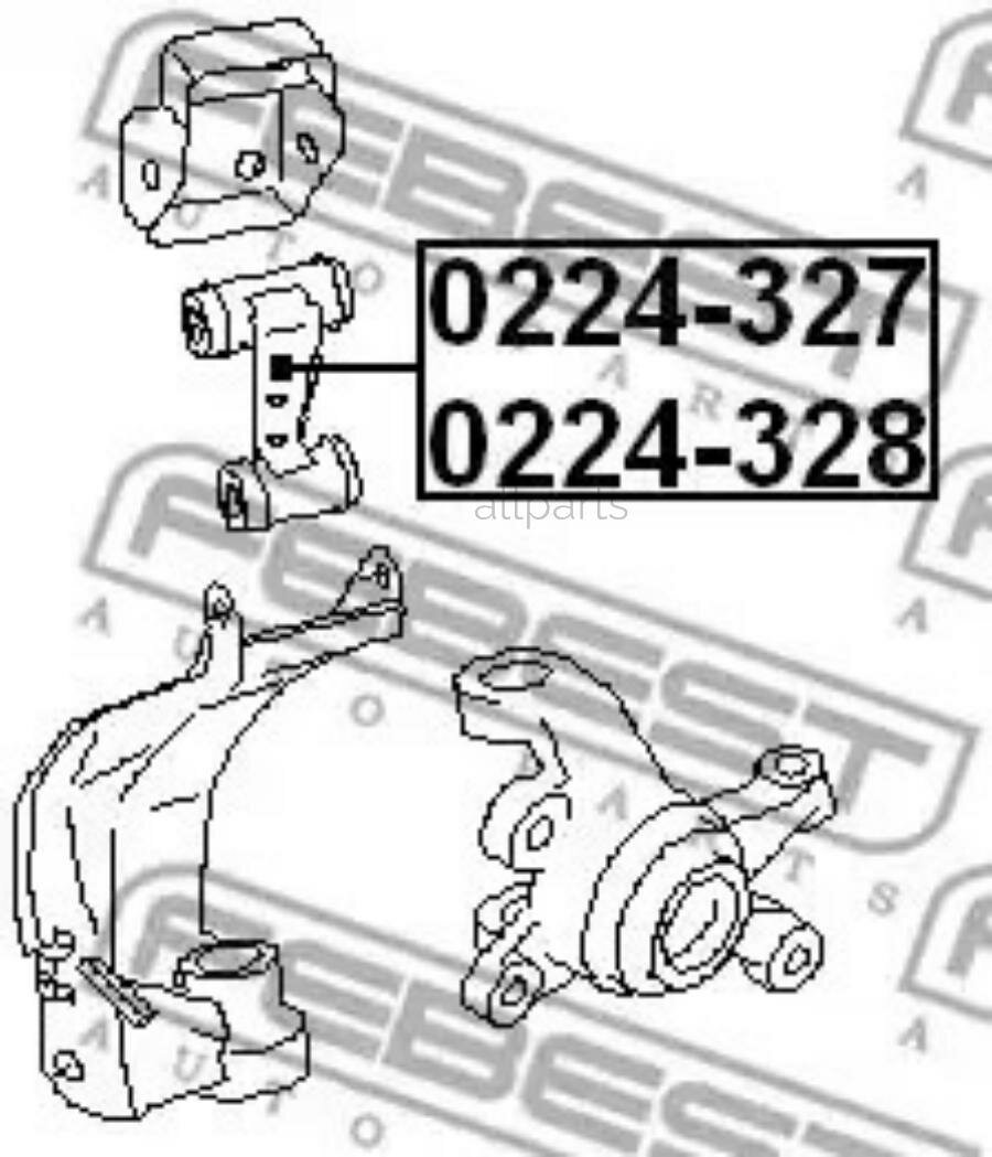 FEBEST 0224328 рычаг верхний левый! \ Nissan Primera P11 96-01
