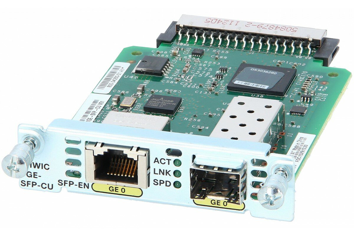Модуль Cisco EHWIC-1GE-SFP-CU 1хSFP 1хRJ-45 1000 Мбит/с для Cisco ISR