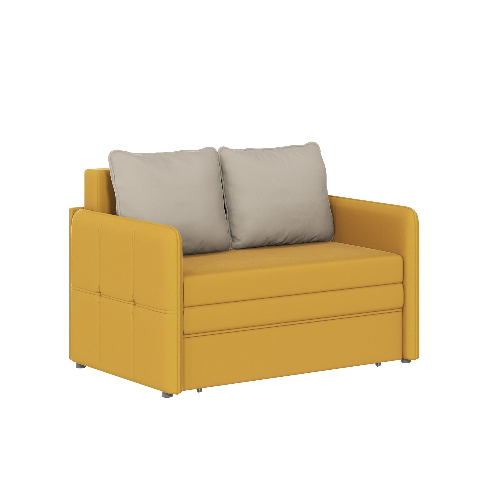 Диван Баррни 100 с выкатным механизмом в желтом велюре К43