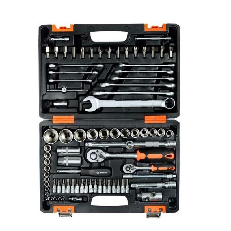 Набор инструментов Вихрь авто, 1/2", 1/4", CrV (82 предмета)