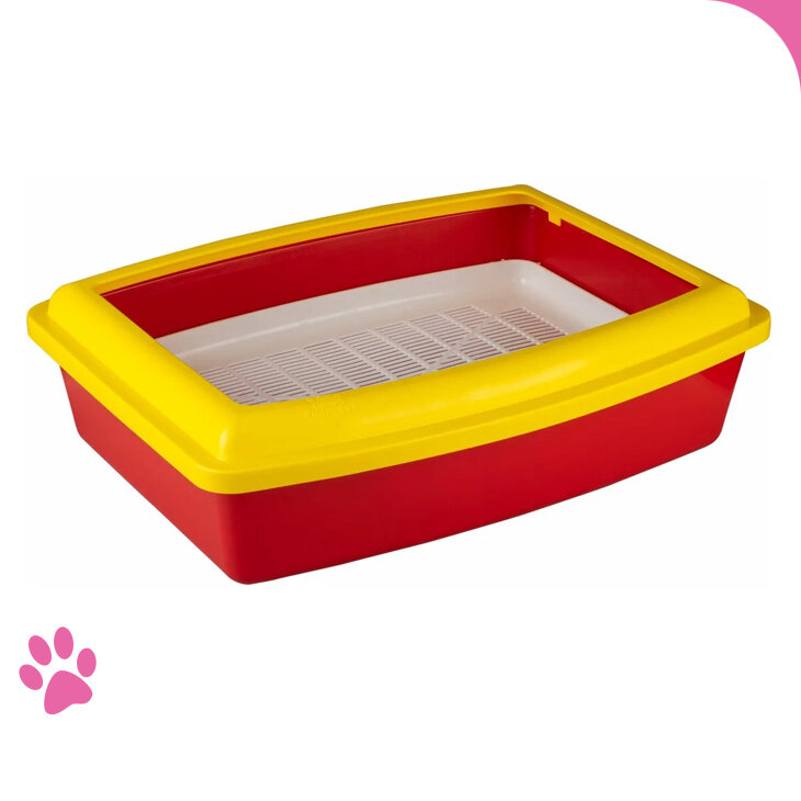 Вака Туалет "глубокий полный комплект" с сеткой и бортиком красный 41,5*30,5*9,5 см