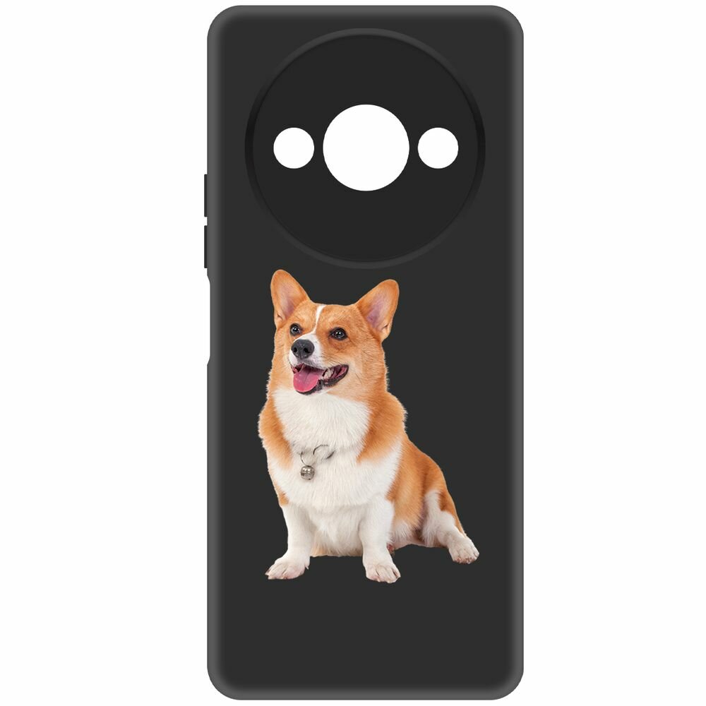 Чехол-накладка Krutoff Soft Case Корги для Xiaomi Poco C61 черный