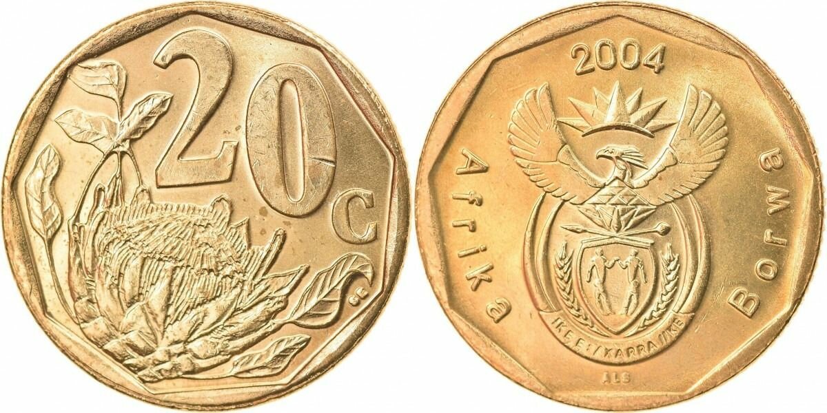 ЮАР 20 центов, 2004-2017 UNC
