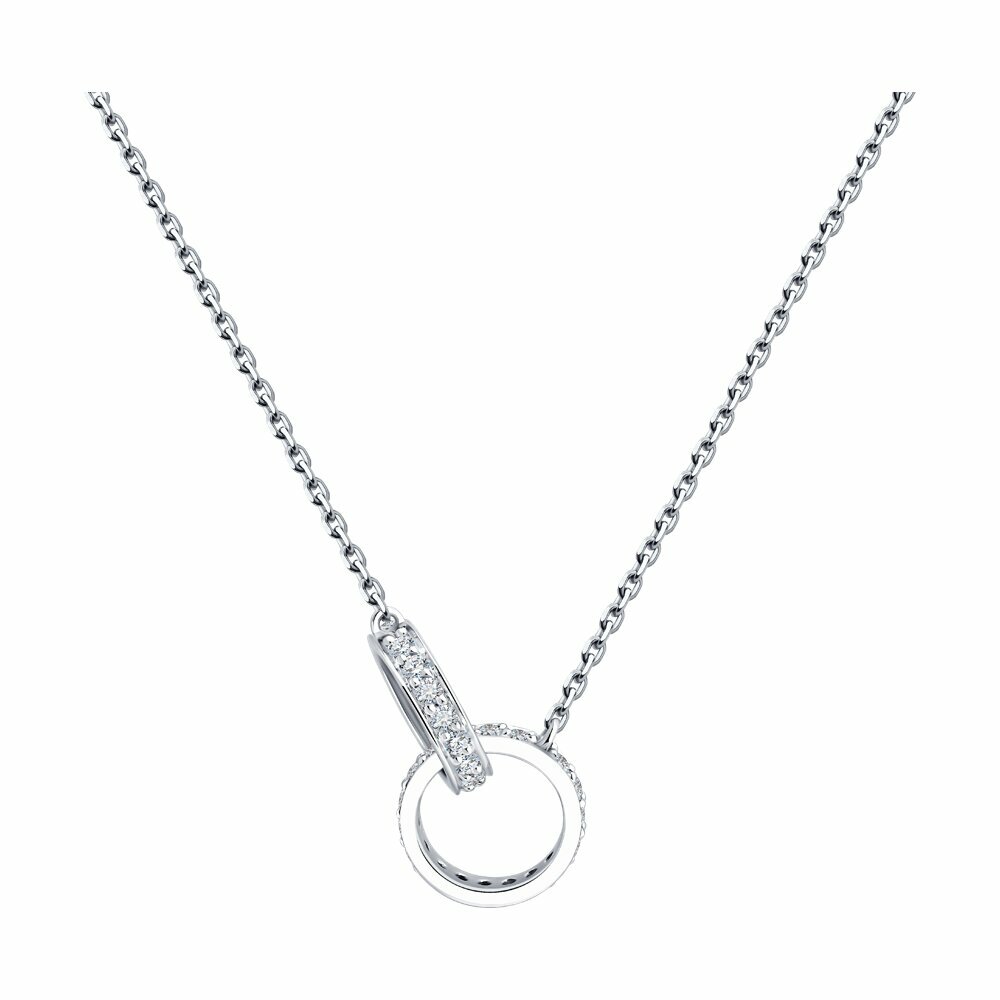 Колье, белое золото, 585 проба, бриллиант