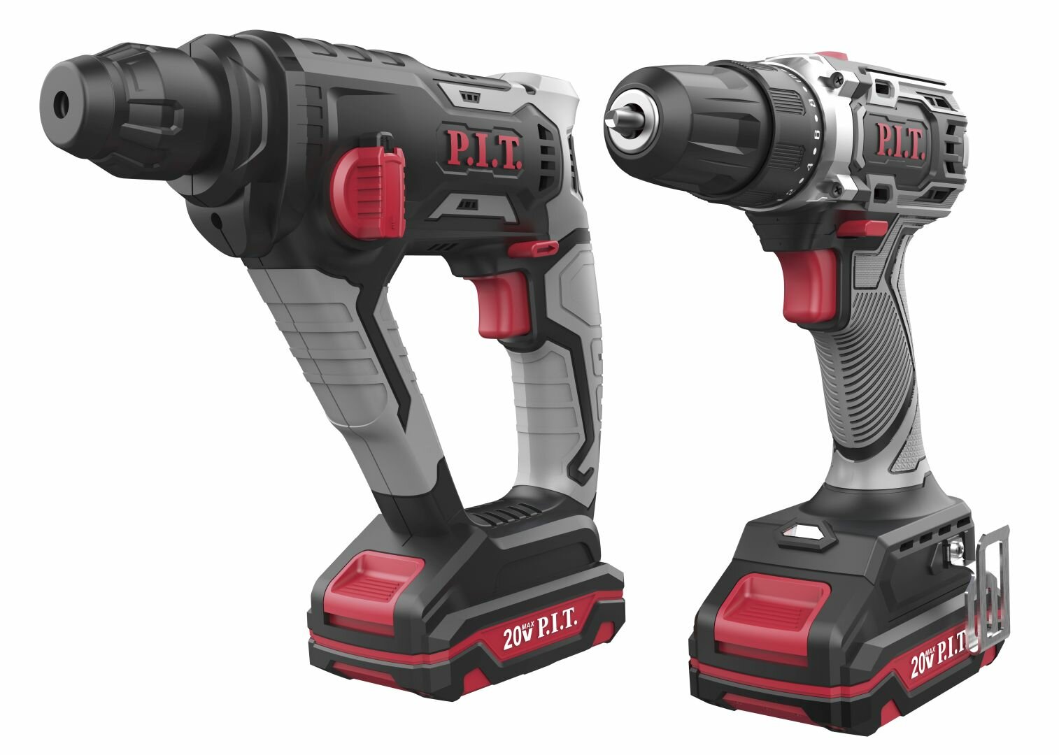 Набор аккумуляторных инструментов P.I.T. P0002-02 (перфоратор PBH20H-18A, дрель PBM20H-10B)