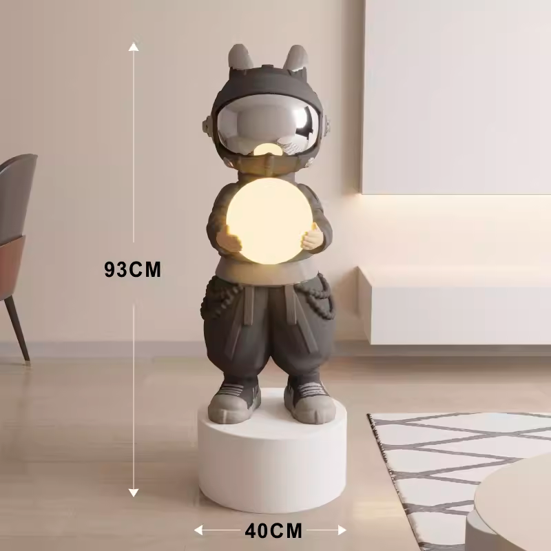 Интерьерный светильник Cartoon Astronaut (серый, высота 93 см)
