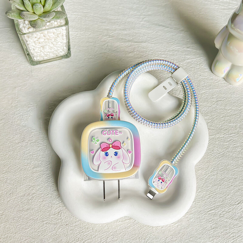 Чехол Cool Yue "Apple Charger Protective Cover", для Apple Charger, прозрачный, ТПУ