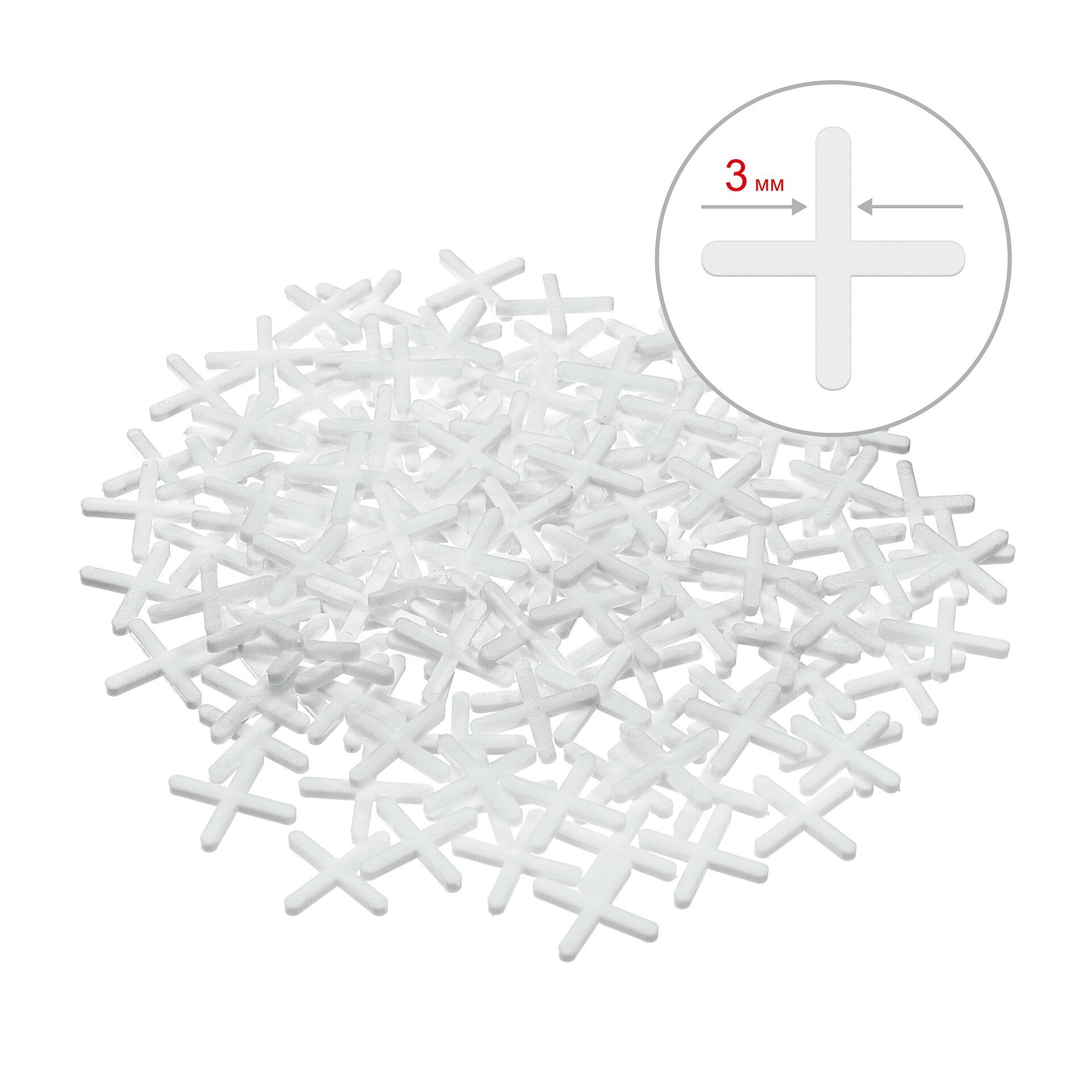 Крестики для плитки ЗУБР 3мм, 150шт 33811-3