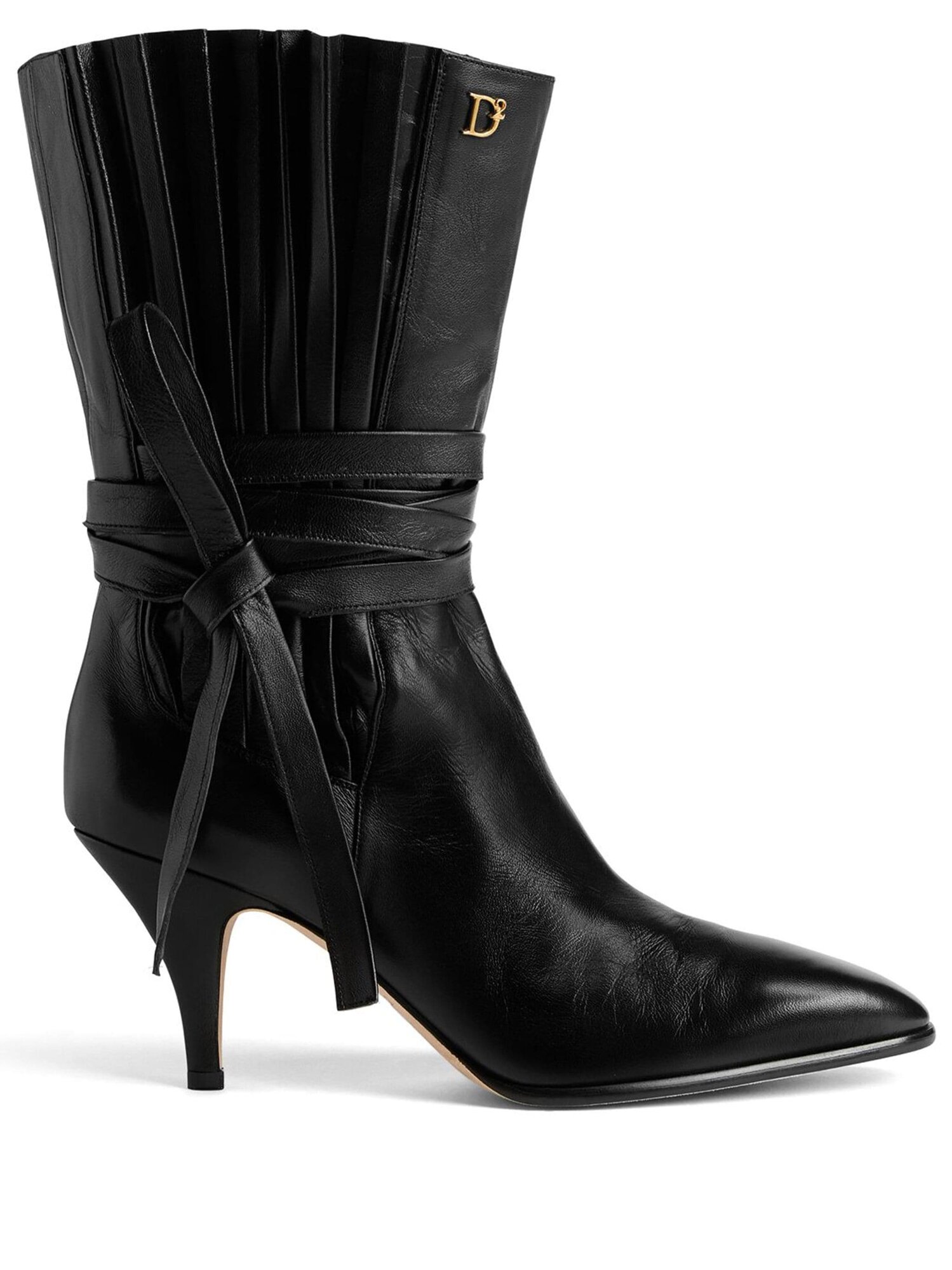 Ботинки Logo-plaque self-tie leather boots