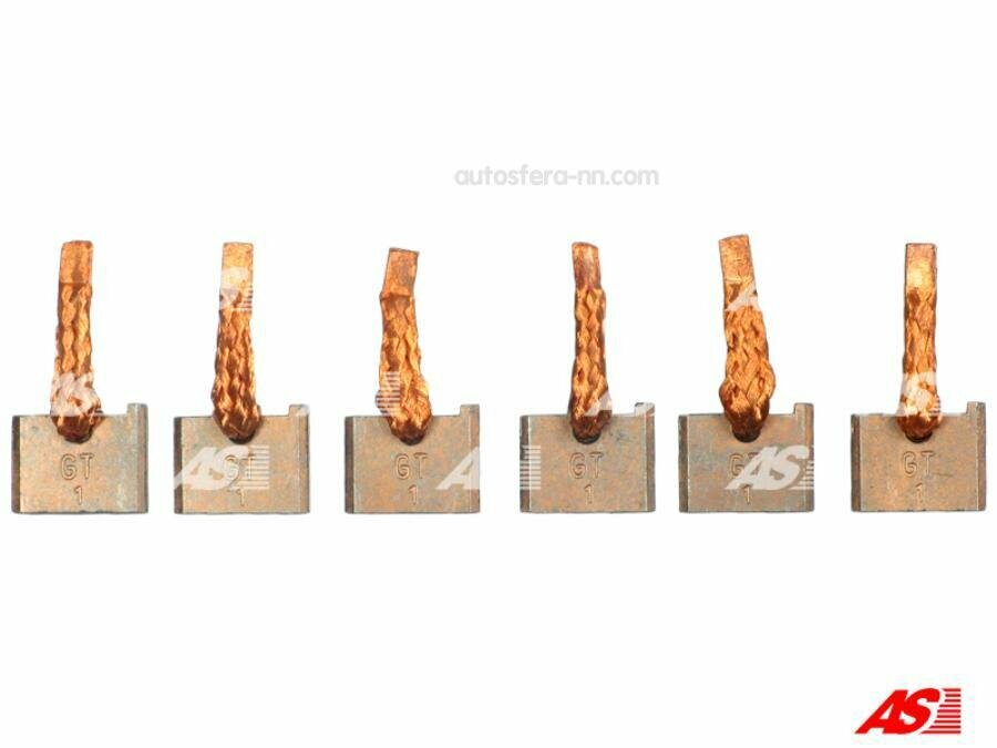 AS BSX228 Комплект щеток стартера/генератора 14.5X18X.5 AS-PL: S0291, S0308, S0480, BOSCH: 0001139001, 0001139002, 0001139003 FORD TRANSIT VII 2.2 TDCI 2011- 2198CCM CR. CY. DR. US. START/ST