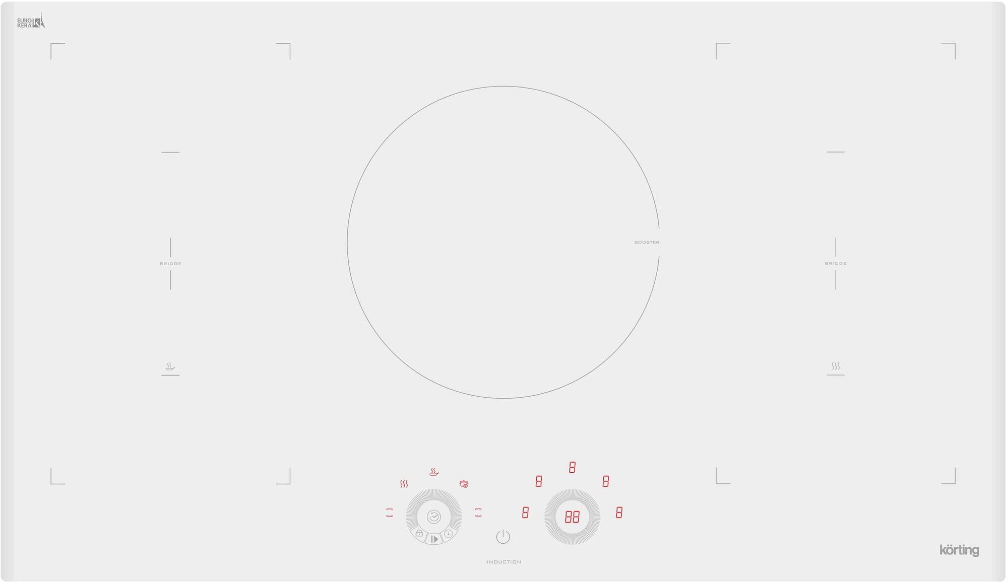 Индукционная варочная панель Korting HIB 95750 BW Smart, белый