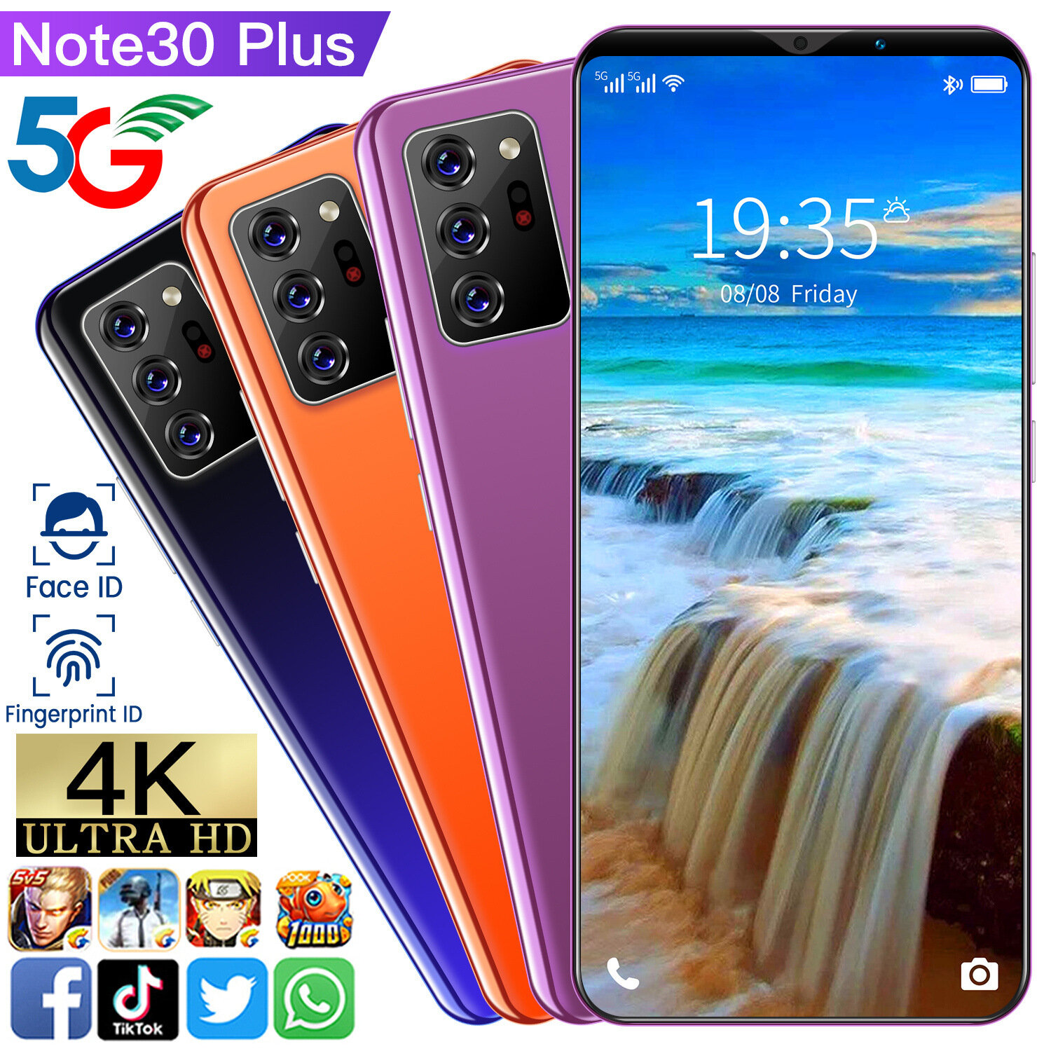 Смартфон Note30Plus, 10 ядер, Android 6.1, большой экран — фото 1