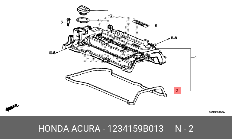 Прокладка клапанной крышки Honda 12341-59B-013