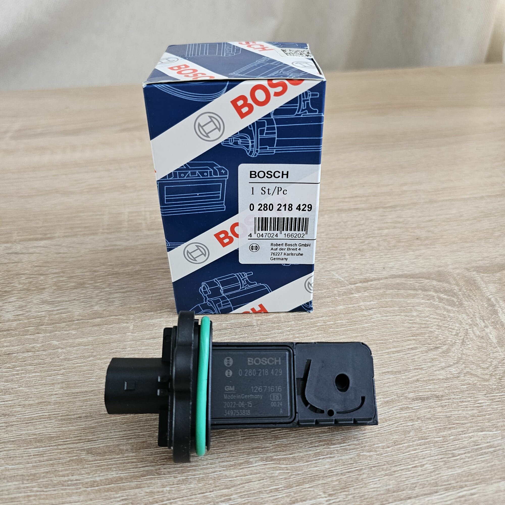 Расходомер воздуха OPEL CORSA/ASTRA/ZAFIRA 1,0-1,8 BOSCH - арт. 0280218429