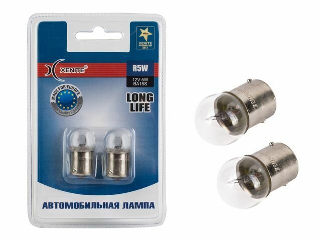 Лампа накаливания R5W LONG LIFE (12V) (набор 2 шт)