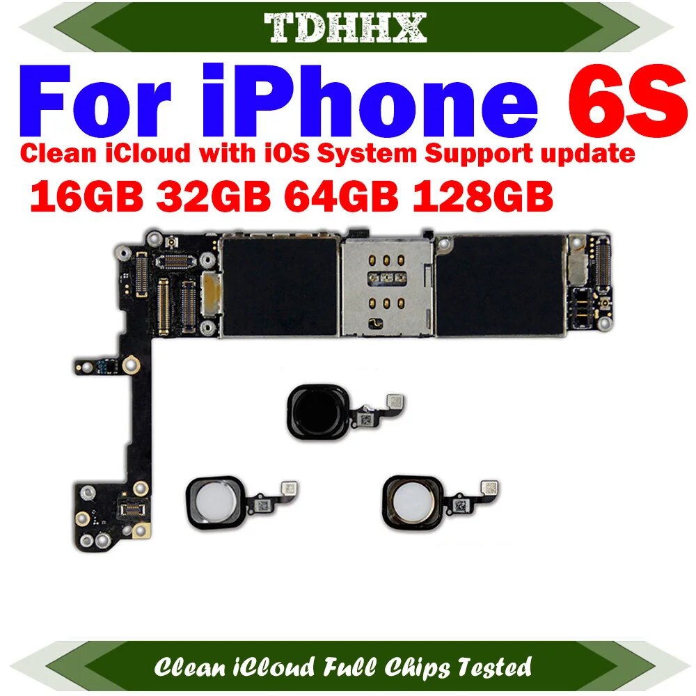 Обновление системы поддержки логической платы iPhone 6S с Touch ID, совместимое с Space Grey, белое, серебро, золото — рабочая материнская плата 64GB Gold Touch ID