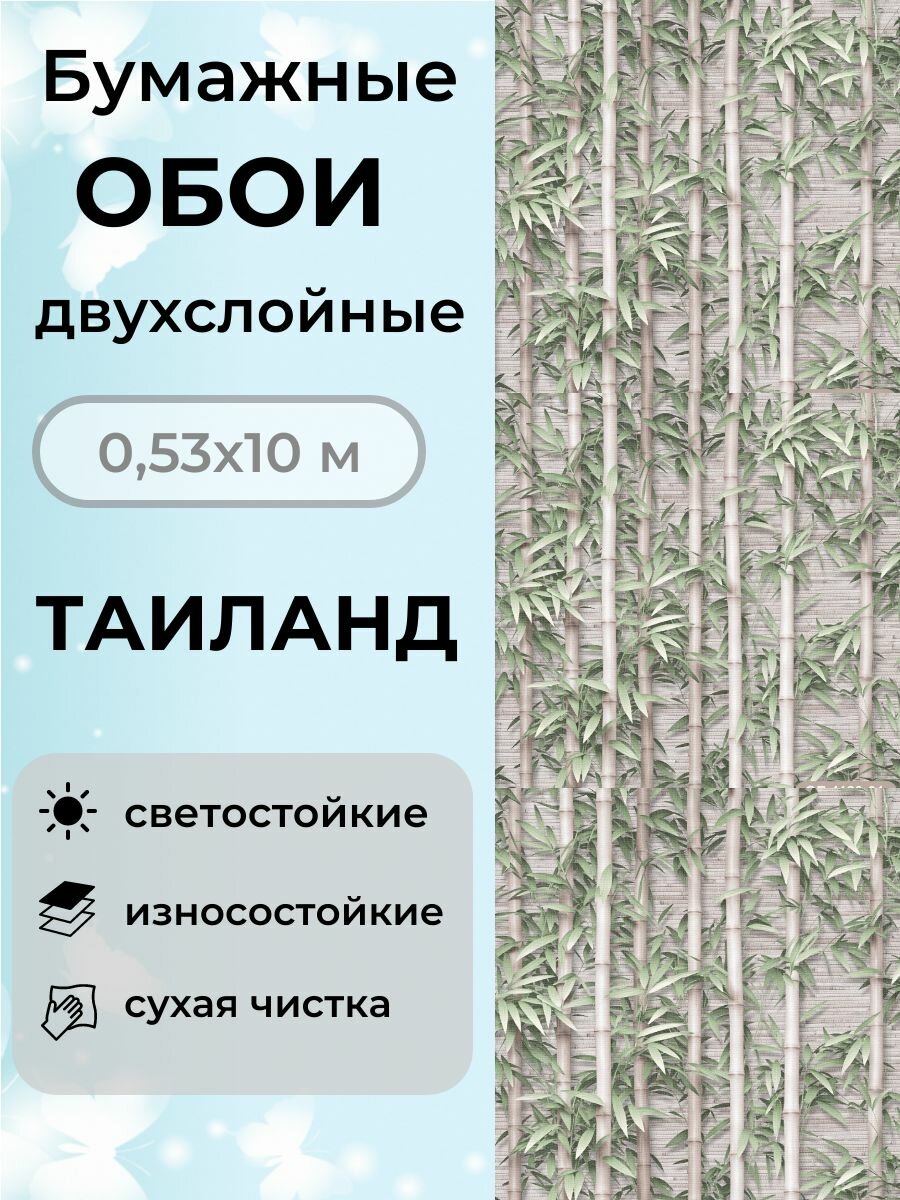 Обои бумажные двухслойные 10х0,53 Тайланд 1123-01 длл дуплекс