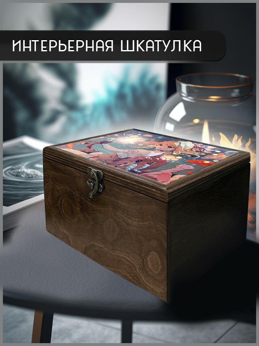 Шкатулка интерьерная для украшений универсальная 22x17x12 см игра Genshin impact (Геншин импакт, Ёимия, PC, PS, Xbox, Switch) - 2085