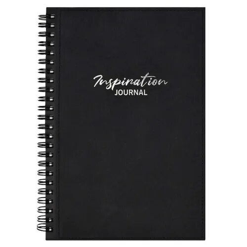 Записная книжка А5 96л Кожзам нубук на спирали в клетку обложка искусственная кожа, стильный блокнот. серый/черный