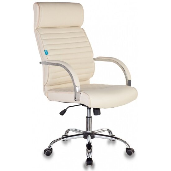 Кресло руководителя Бюрократ T-8010SL/IVORY слоновая кость искусственная кожа крестовина хром