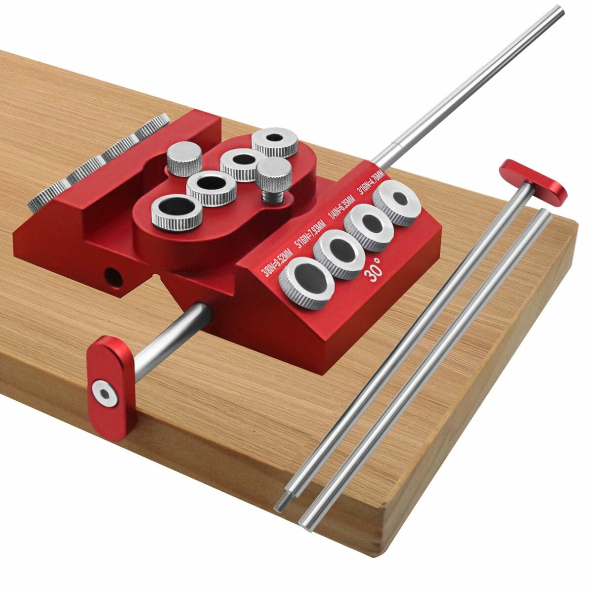 Направляющая для сверления под углом 30/45/90 градусов, направляющая для сверления отверстий 4-х размеров для лестничных перил/настила/деревянного столба