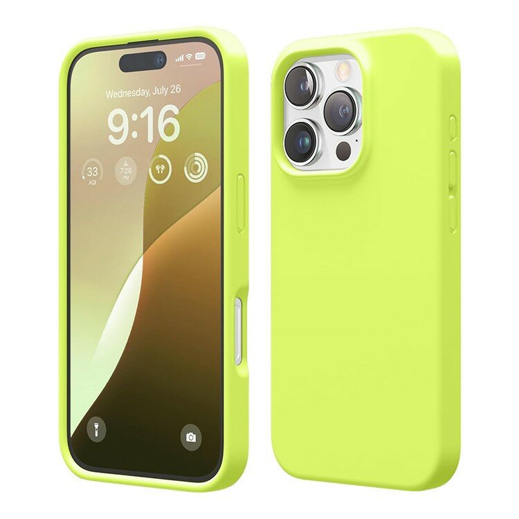 Elago силиконовый чехол для iPhone 16 Pro Max, Soft silicone (Liquid) Neon Yellow