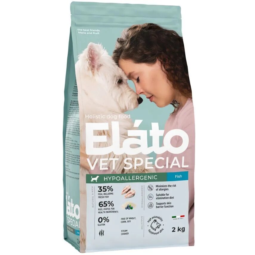 Сухой ветеринарный корм Элато Holistic Vet Special Hypoallergenic для собак Рыба 2кг