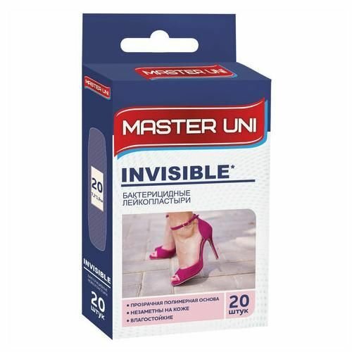 Пластырь Master Uni Invisible, 20 шт