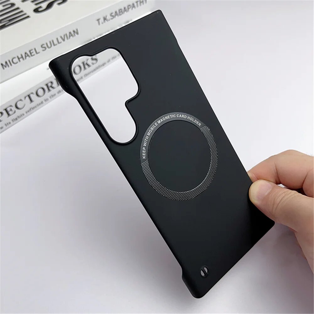 Магнитный чехол Black для Samsung S23 Ultra