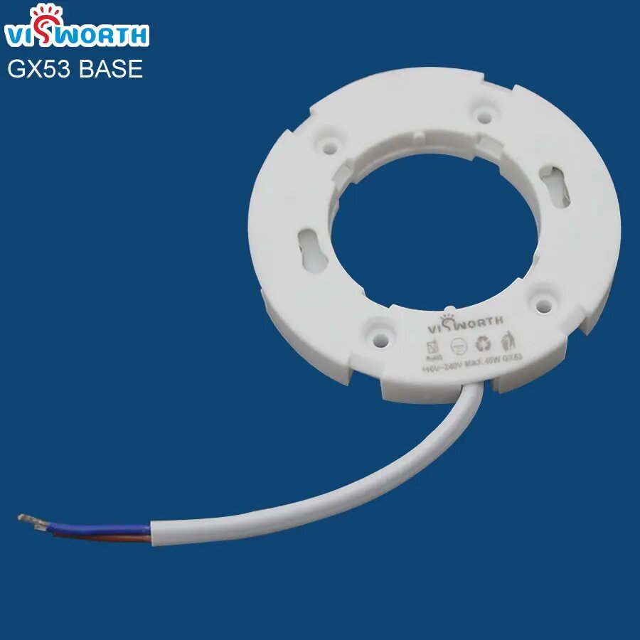 VisWorth Белый держатель лампы GX53 из ABS пластика