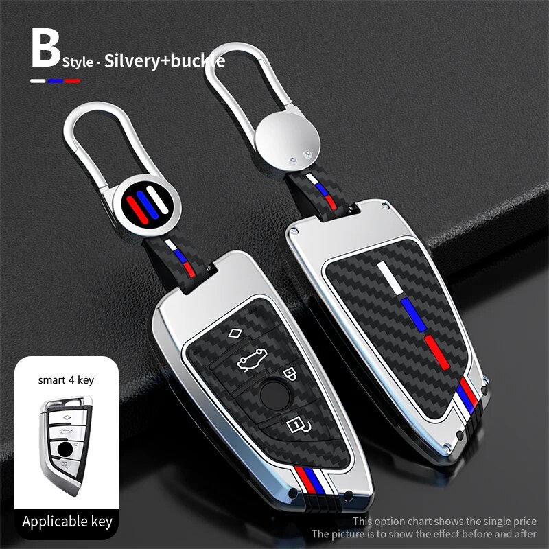Чехол для ключа BMW Silver Set-4 X1 X3 X4 X5 X6