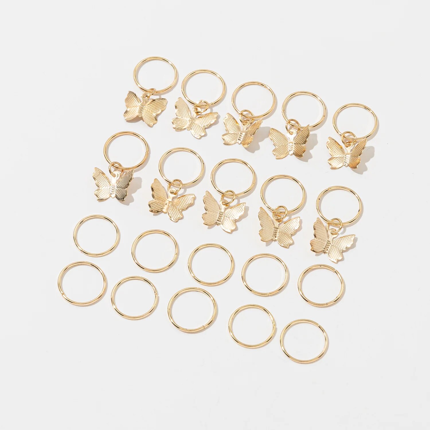 Подвески для волос бабочка, 20шт, Цвет: 20pcs NO.3