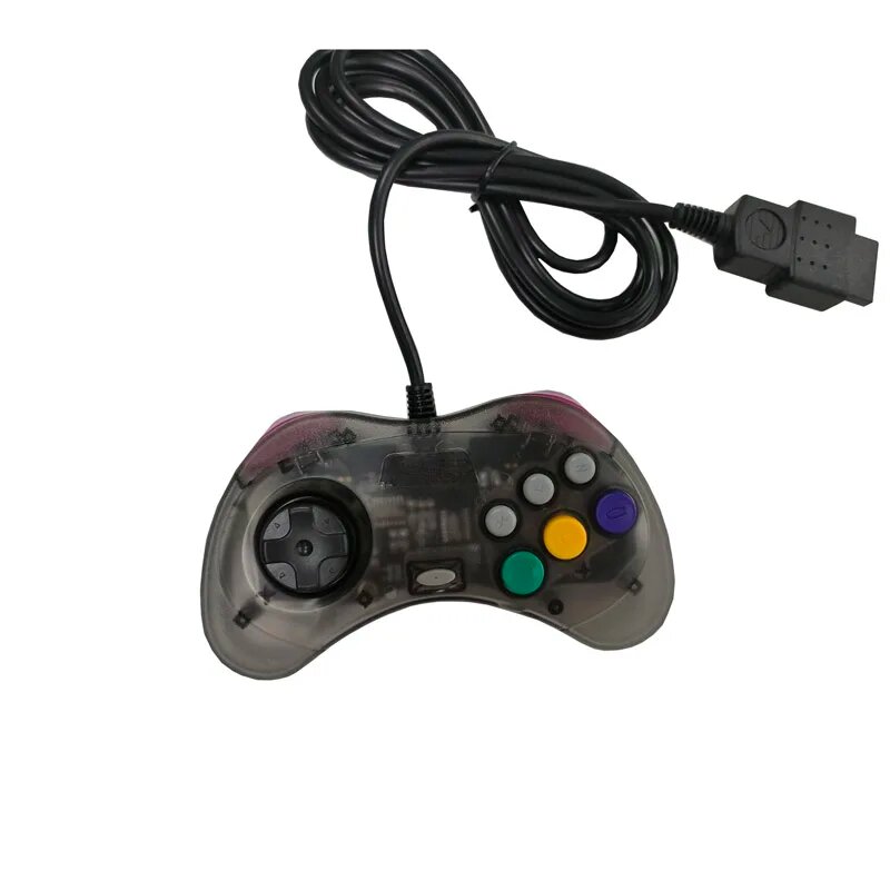 Прозрачный проводной геймпад xunbeifang для SEGA Saturn SS