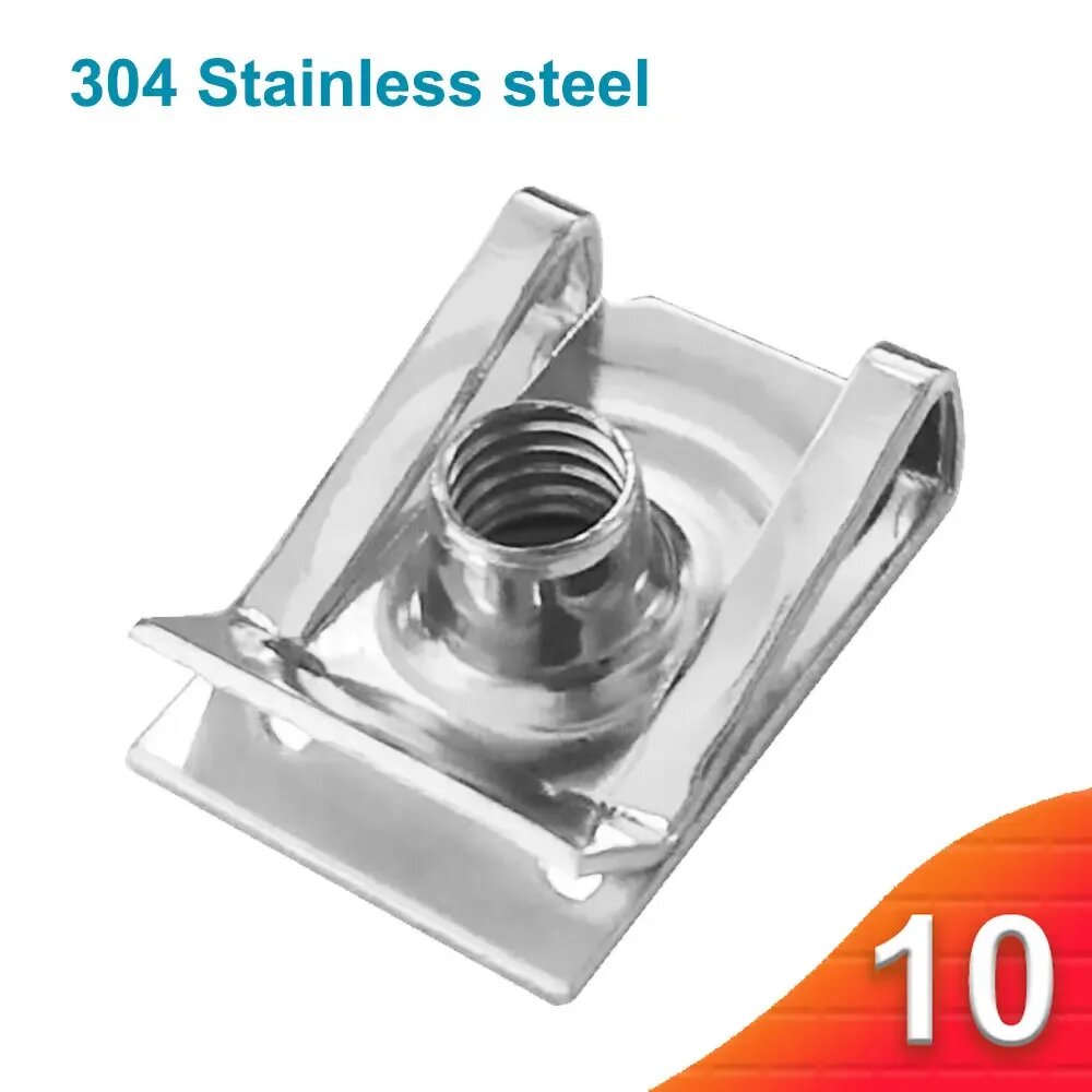 10 шт, зажимные гайки из нержавеющей стали 304, M4/M5/M6/M8 M4