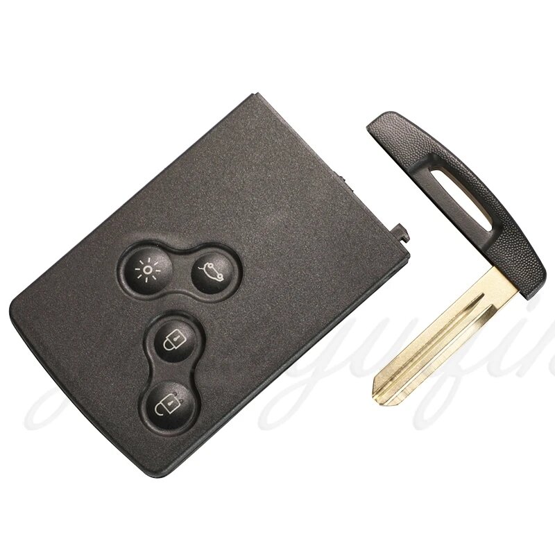Чехол для ключей jinyuqin, 4 кнопки для Renault Laguna Koleos Megane Fob, дистанционный чехол для смарт-карт с маленьким лезвием для ключей