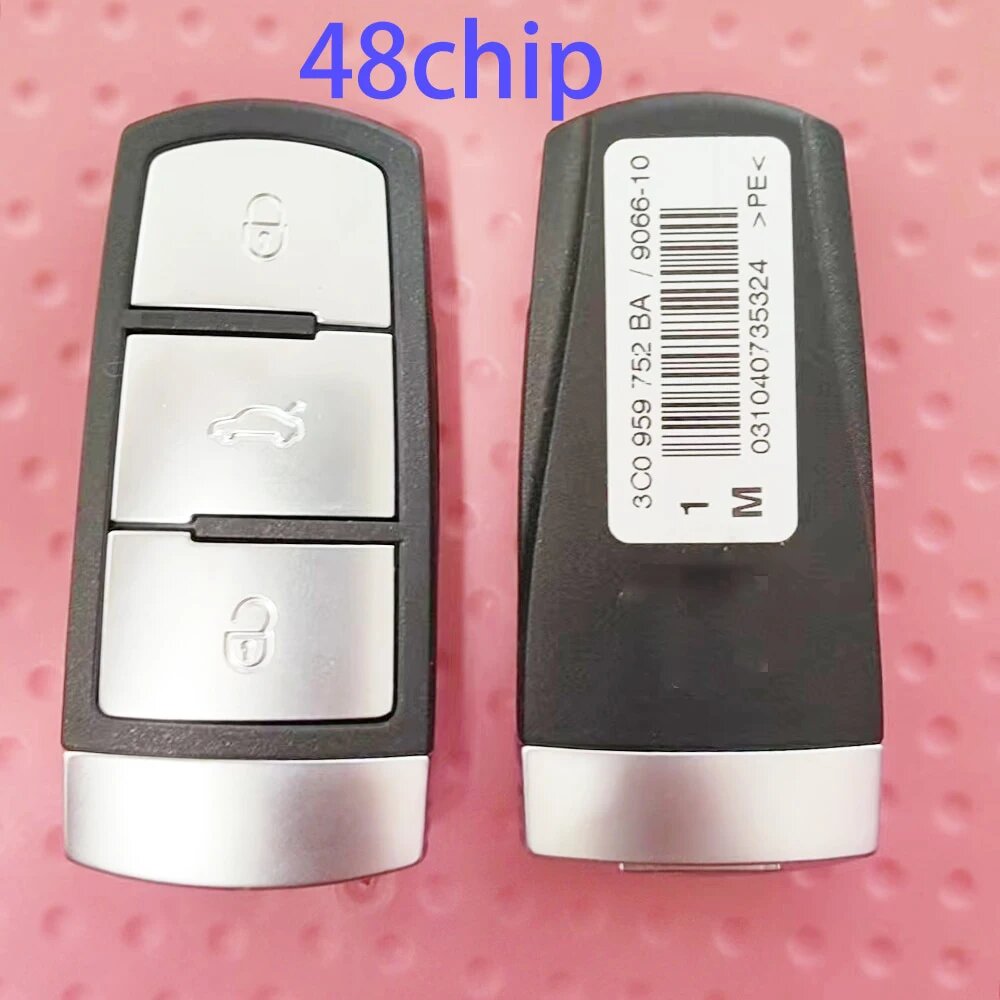Оригинальный оригинальный умный ключ с 3 кнопками 434 МГц дистанционный ключ без ключа для автомобиля VW Passat B6 3C B7 Magotan CC 46/48 чип No keyless go 48Chip