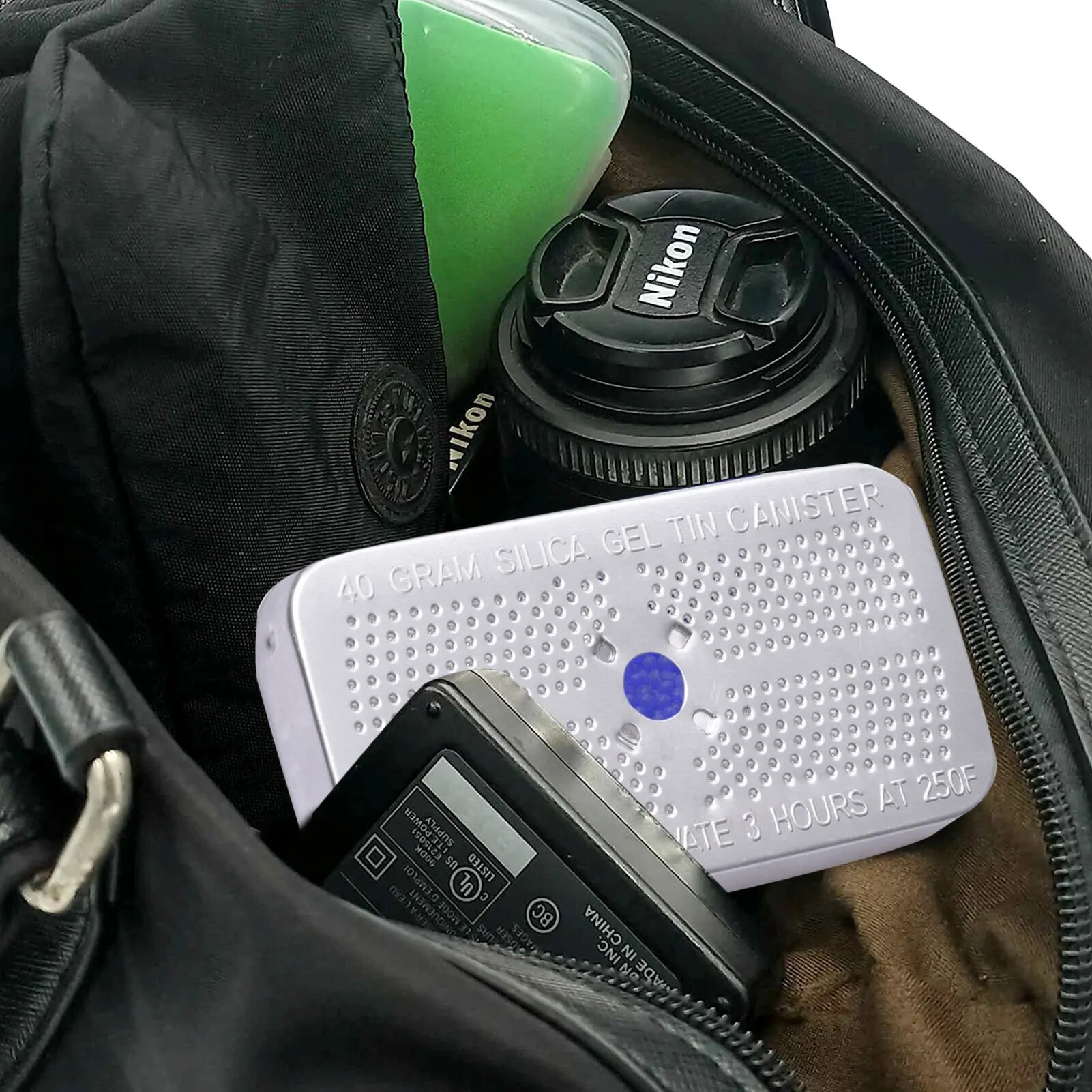 Автомобильная алюминиевая коробка, осушитель, многоразовая сушилка, влагостойкая коробка для осушения, меняющая цвет, силикагелевые бусины Синий