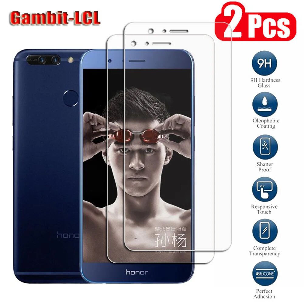 2 шт. оригинальное защитное закаленное стекло для Huawei Honor 8 Pro 5,7 "Honor8Pro AL20 TL30 защитная пленка для экрана