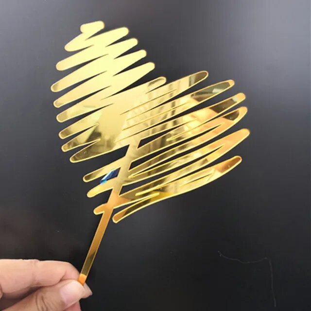 Свадебный торт топпер MJCakedecor Золотой 11