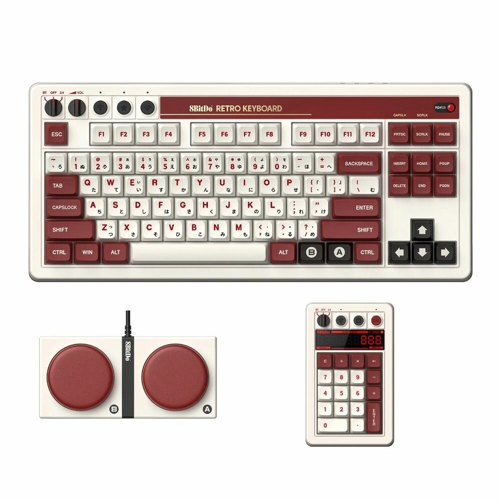 8Bitdo Retro Mechanical Keyboard Bluetooth 2.4G USB-C Набор игровых клавиатур
