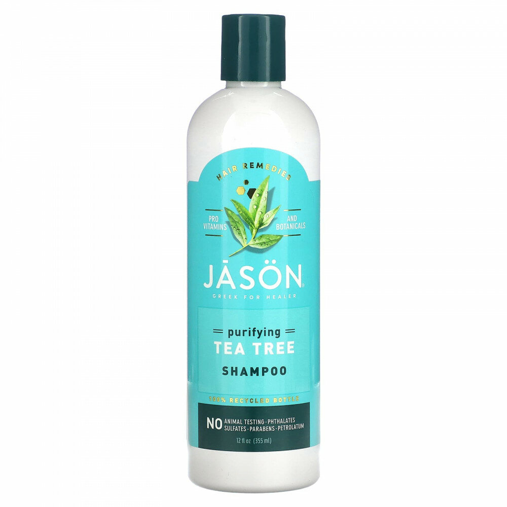 Jason Natural, Hair Remedies, очищающий шампунь с чайным деревом, 355 мл (12 жидк. унц.)