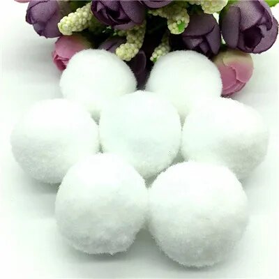 Плюшевые помпоны 8/10/15/20/25/30 мм для рукоделия Белый, 16white, 20mm 10g 32pcs