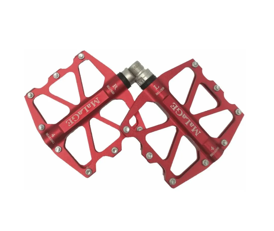 Педали MALAGE Mlg-CK518 Red, алюминиевые, CNC, 4 промышленных подшипника