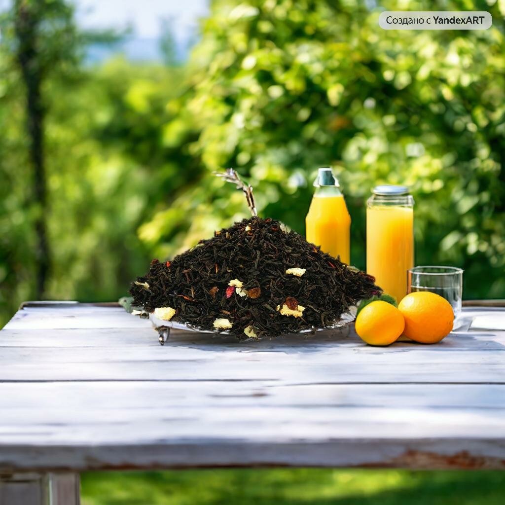 Облепиха с апельсином (25 гр) Успокаивающий чёрный чай-гармония сладких и кисловатых нот фруктов и ягод